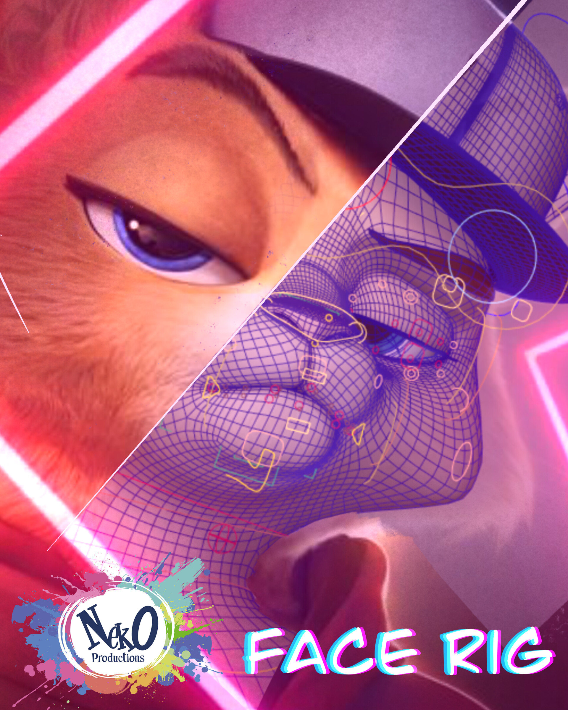 ArtStation - cat face rig (maya)