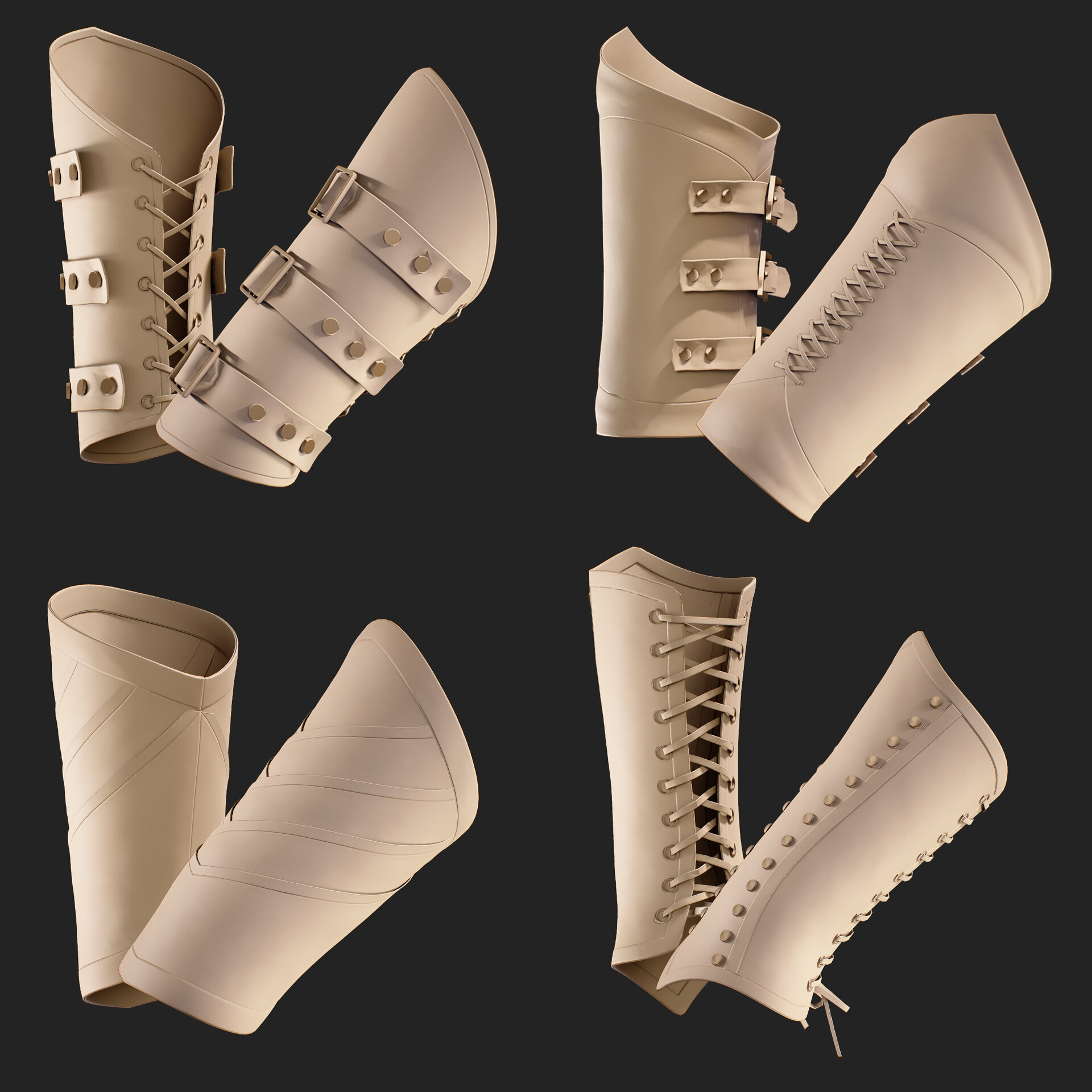 ArtStation - 5 Medieval Bracers /Marvelous Designer (ZPRJ + FBX + OBJ)