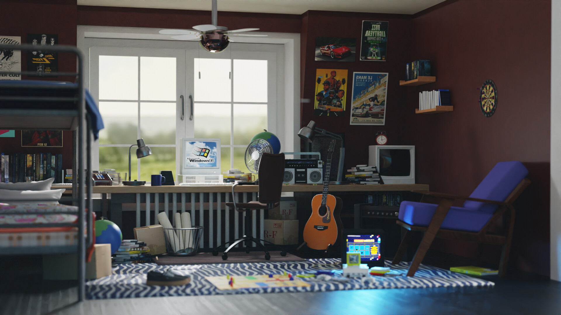 ArtStation - 90s style 3d interior modeling