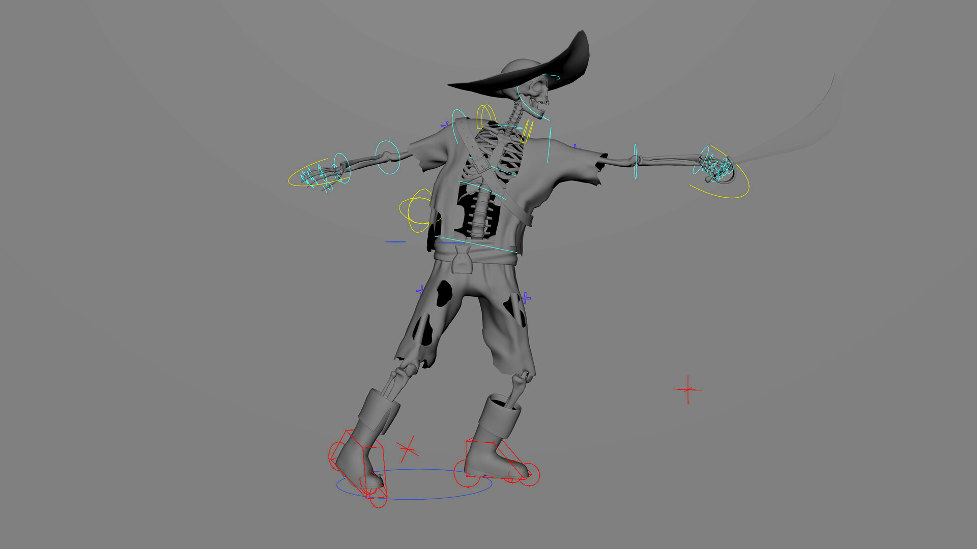 ArtStation - Skeleton RIG - Unscripted (PC Game)