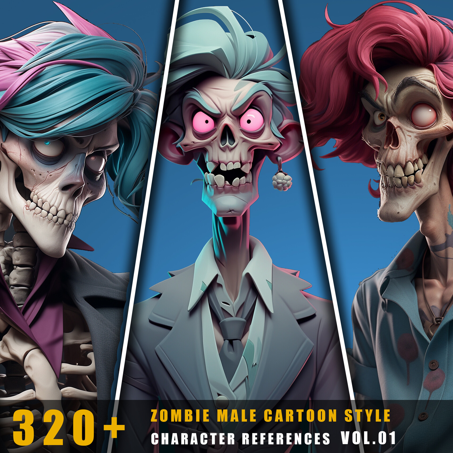 ArtStation - 320+ Zombie Male Cartoon Style - Character References Vol.01