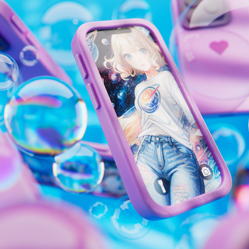 ArtStation - Cute cellphone