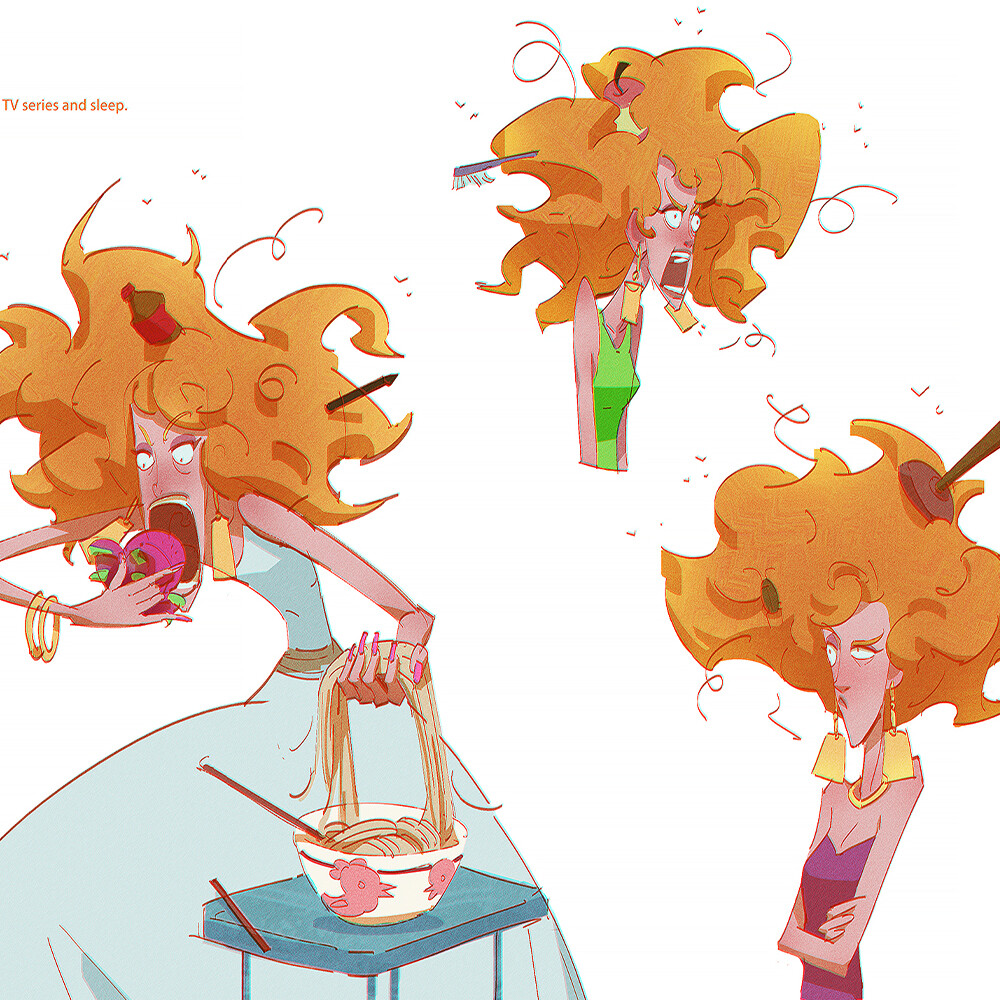 ArtStation - Greasy hair princess