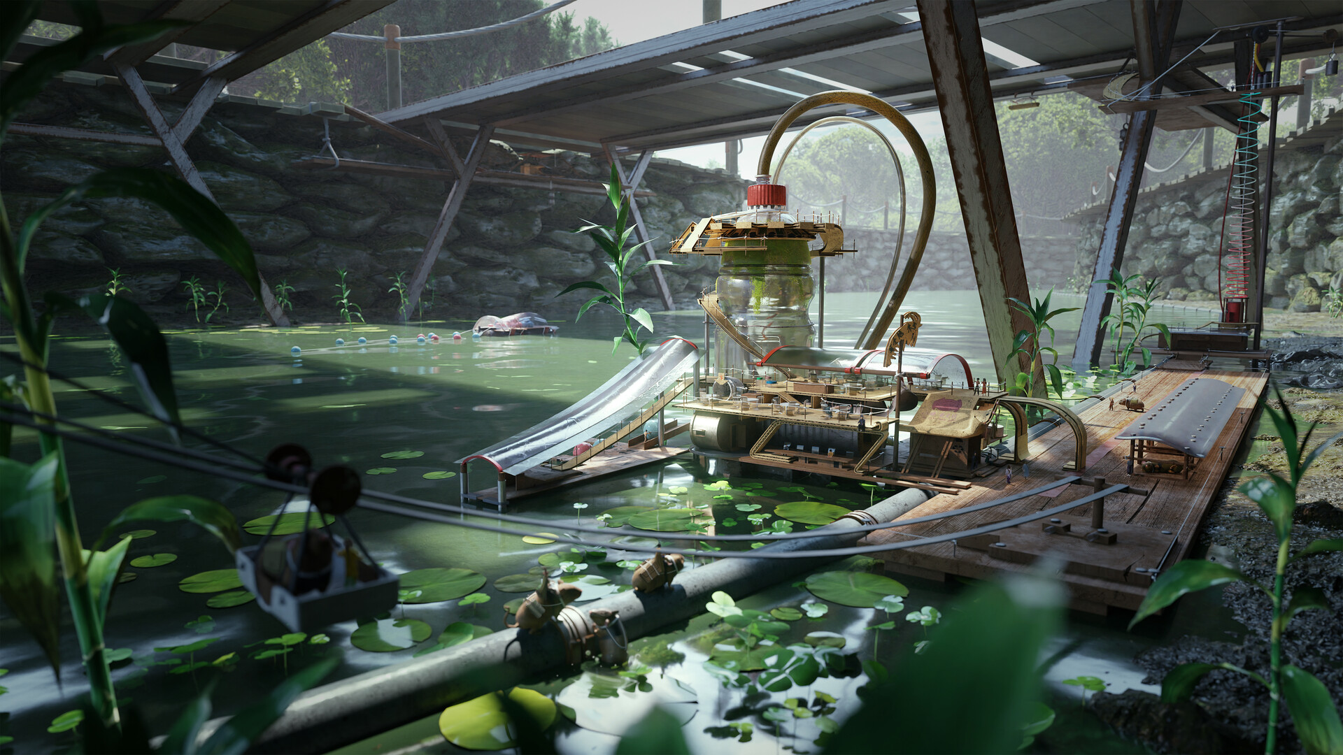 ArtStation - Tiny World - the green river