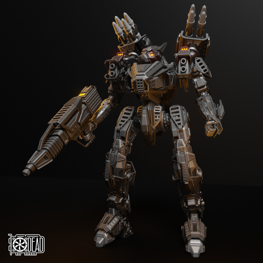 ArtStation - Blender Modeling Robot - Custom Mecha Frame - ARMORED MT-X05