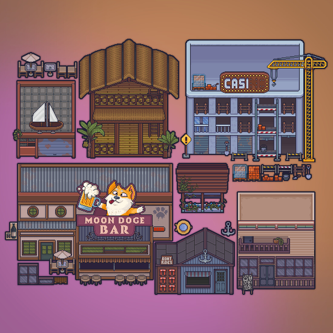 ArtStation - Pixel Art Buildings