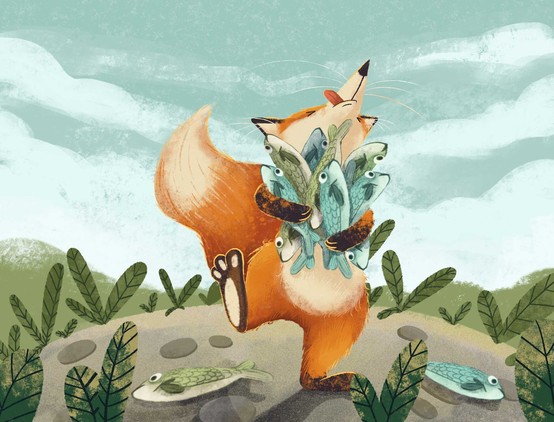 ArtStation - The Cunning Fox Outwits the Gullible Bear