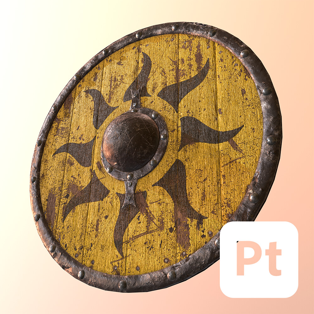 ArtStation - Handpainted Medieval Shield