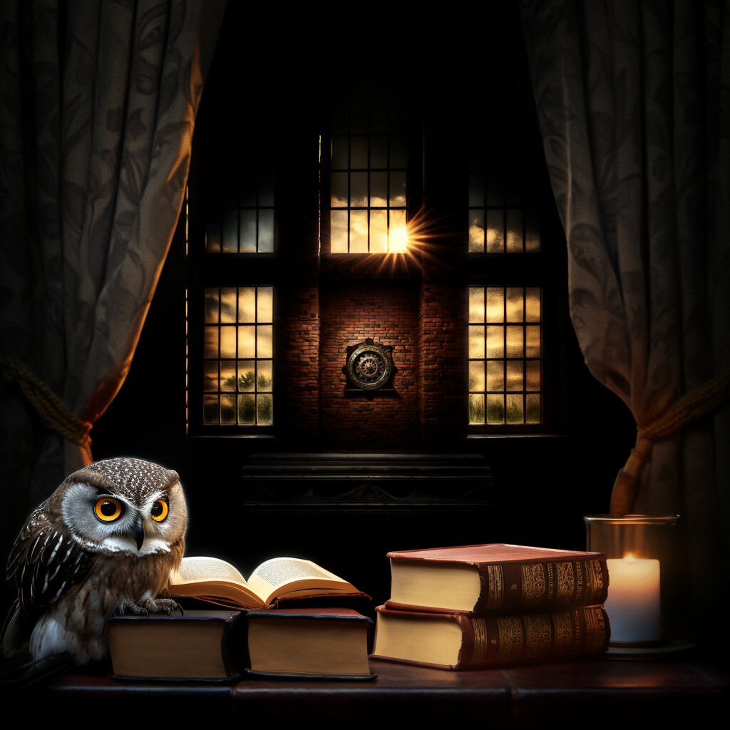 ArtStation - Some Ravens, an Owl and a Wheel - AI-generated art