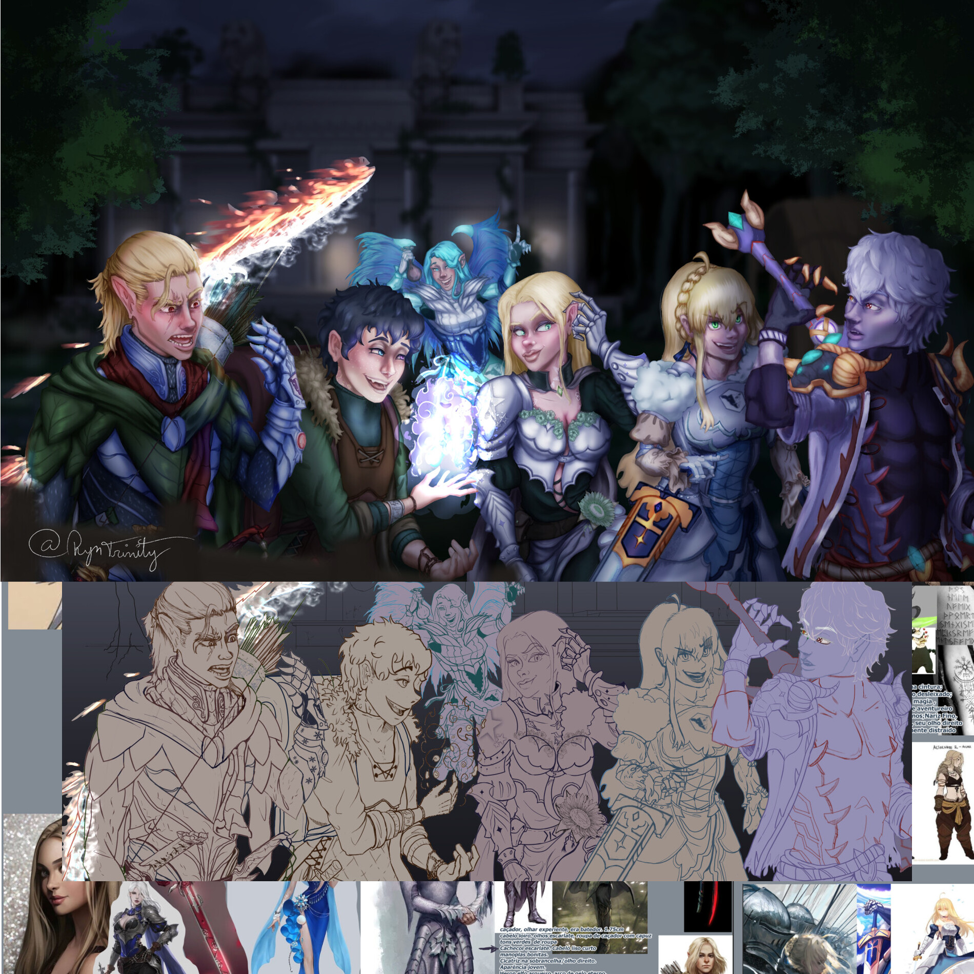 ArtStation - The Six Heroes - Long-term Commission