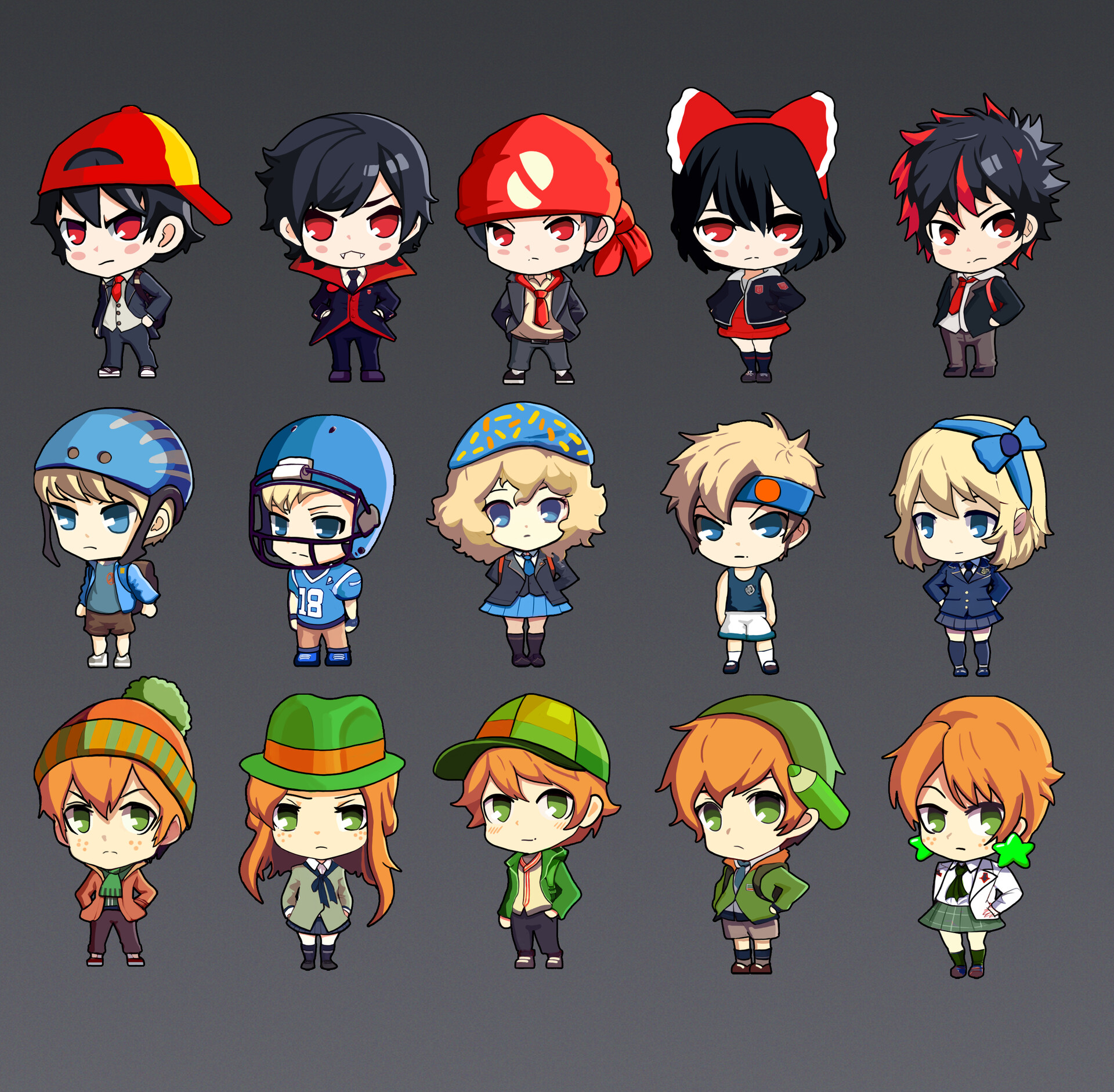 ArtStation - School Chibi Characters