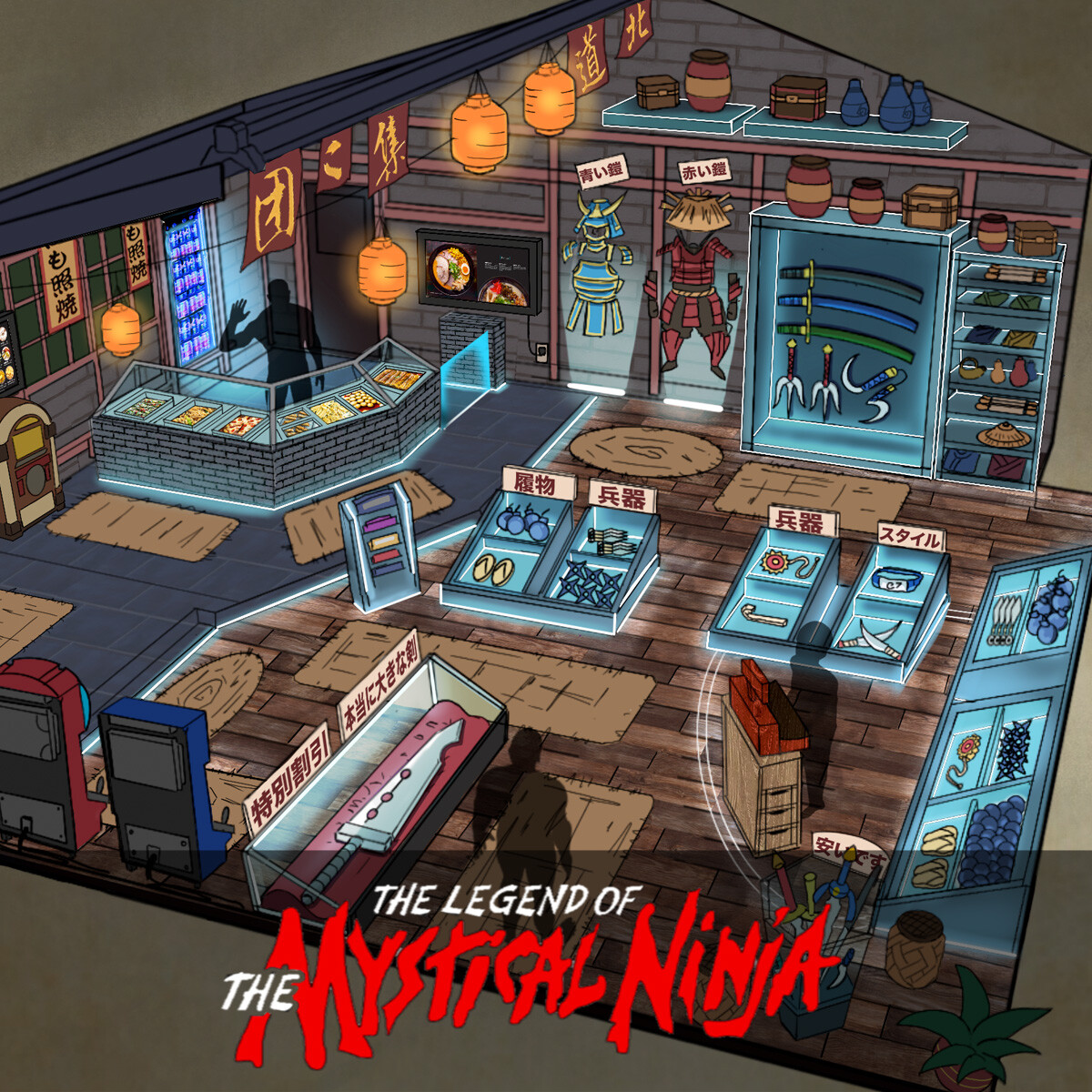 ArtStation - Legend of the Mystical Ninja Store Concept Art