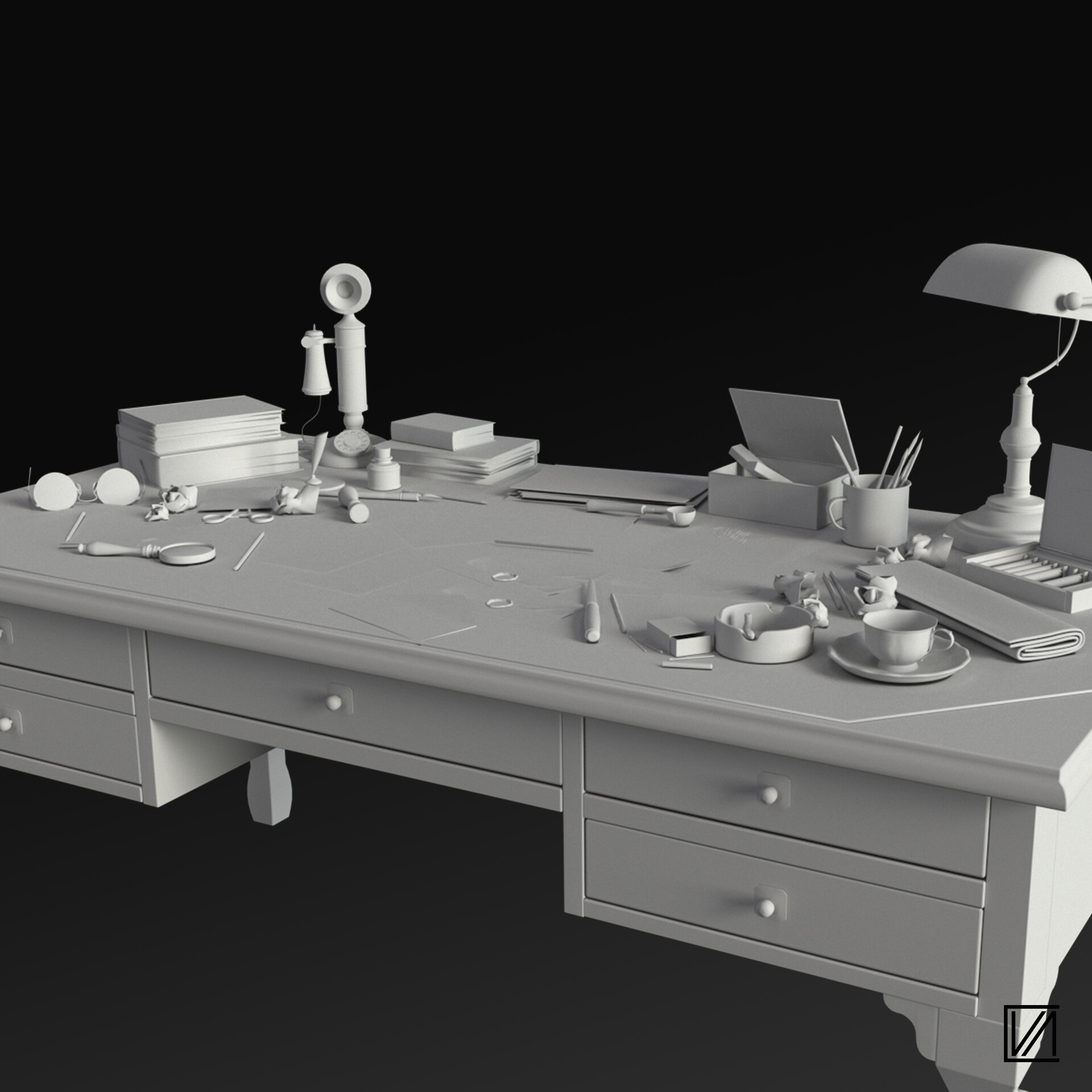 ArtStation - Desk with textures