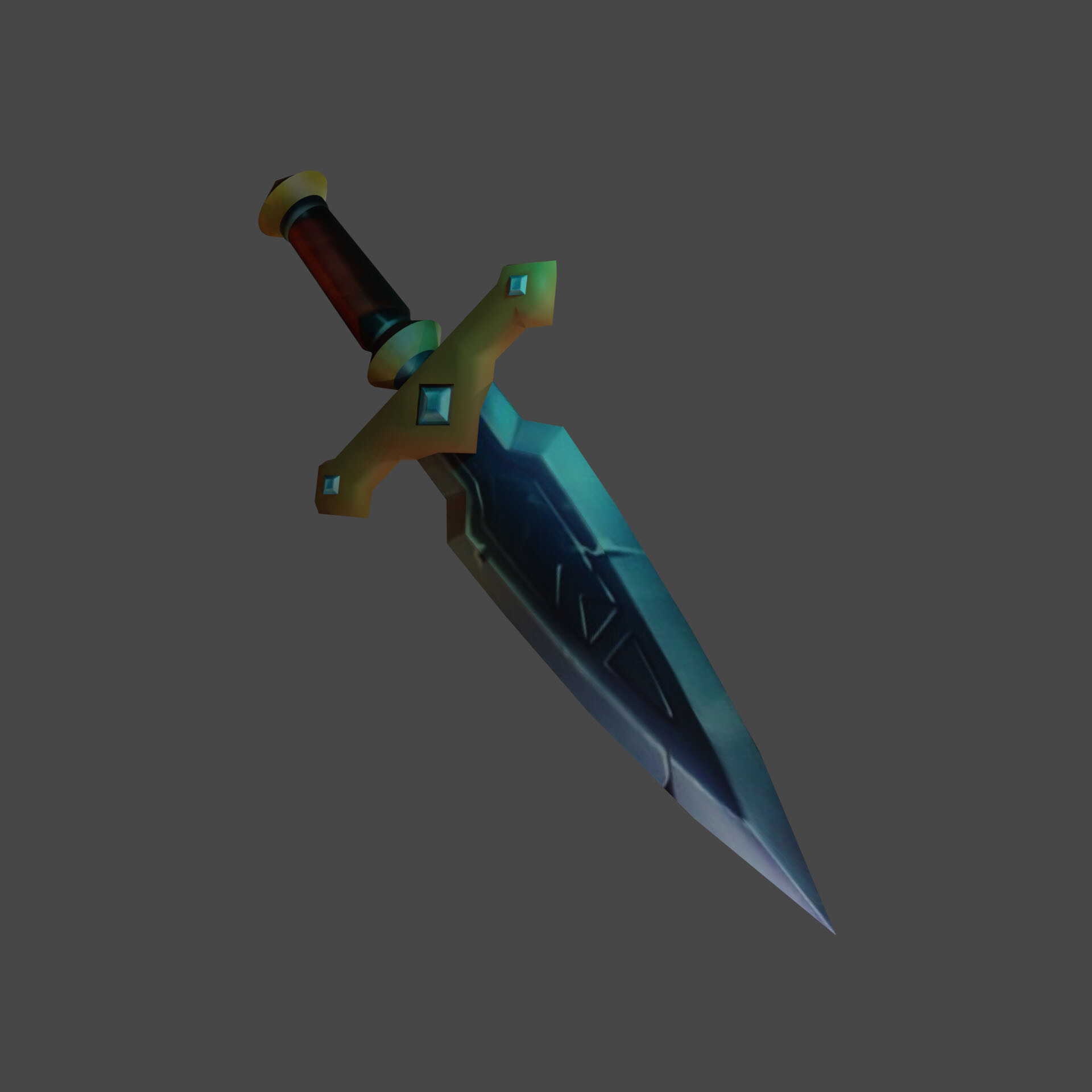 ArtStation - Low-Poly Diamond Dagger Game Asset