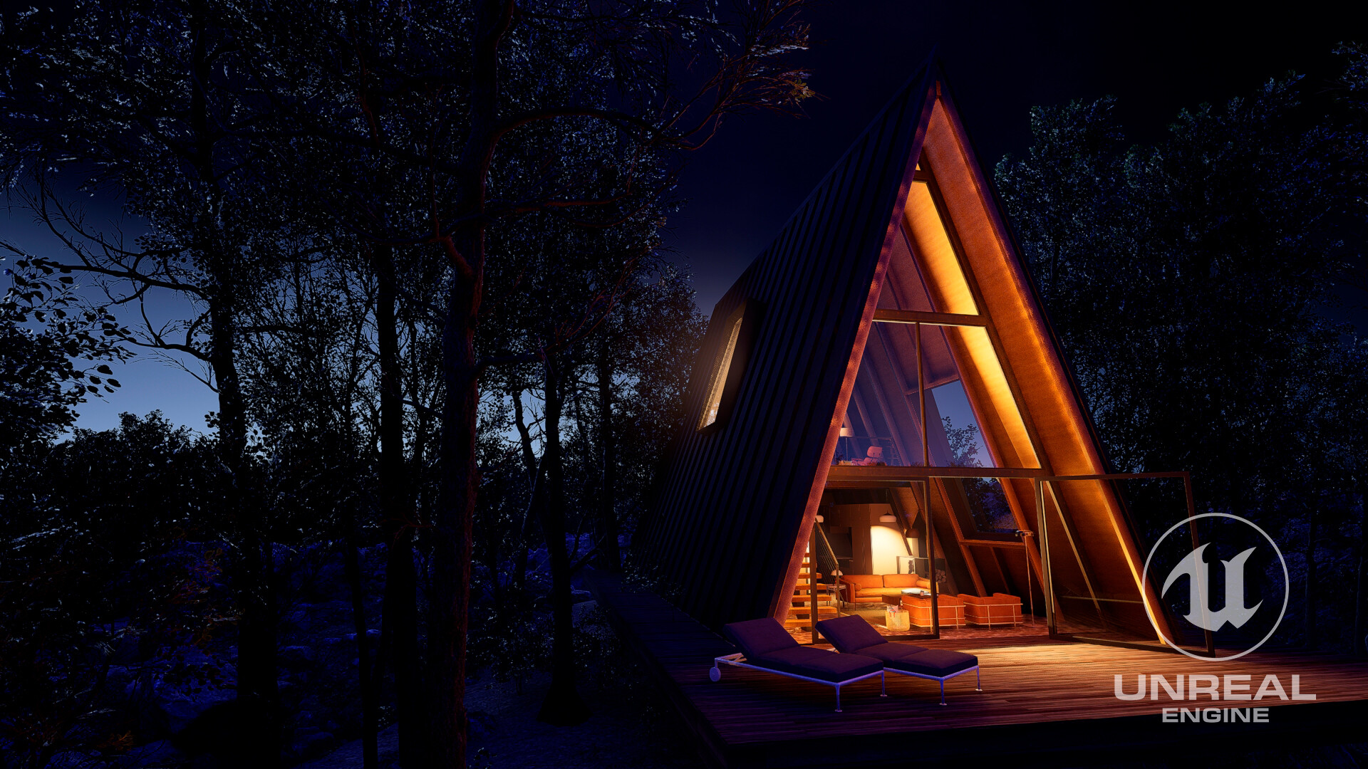ArtStation - UE5 Archviz - Just a night at the forest...