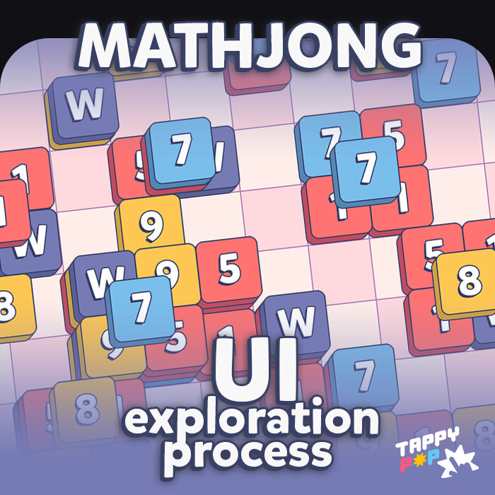 ArtStation - Mathjong - UI exploration process mockups