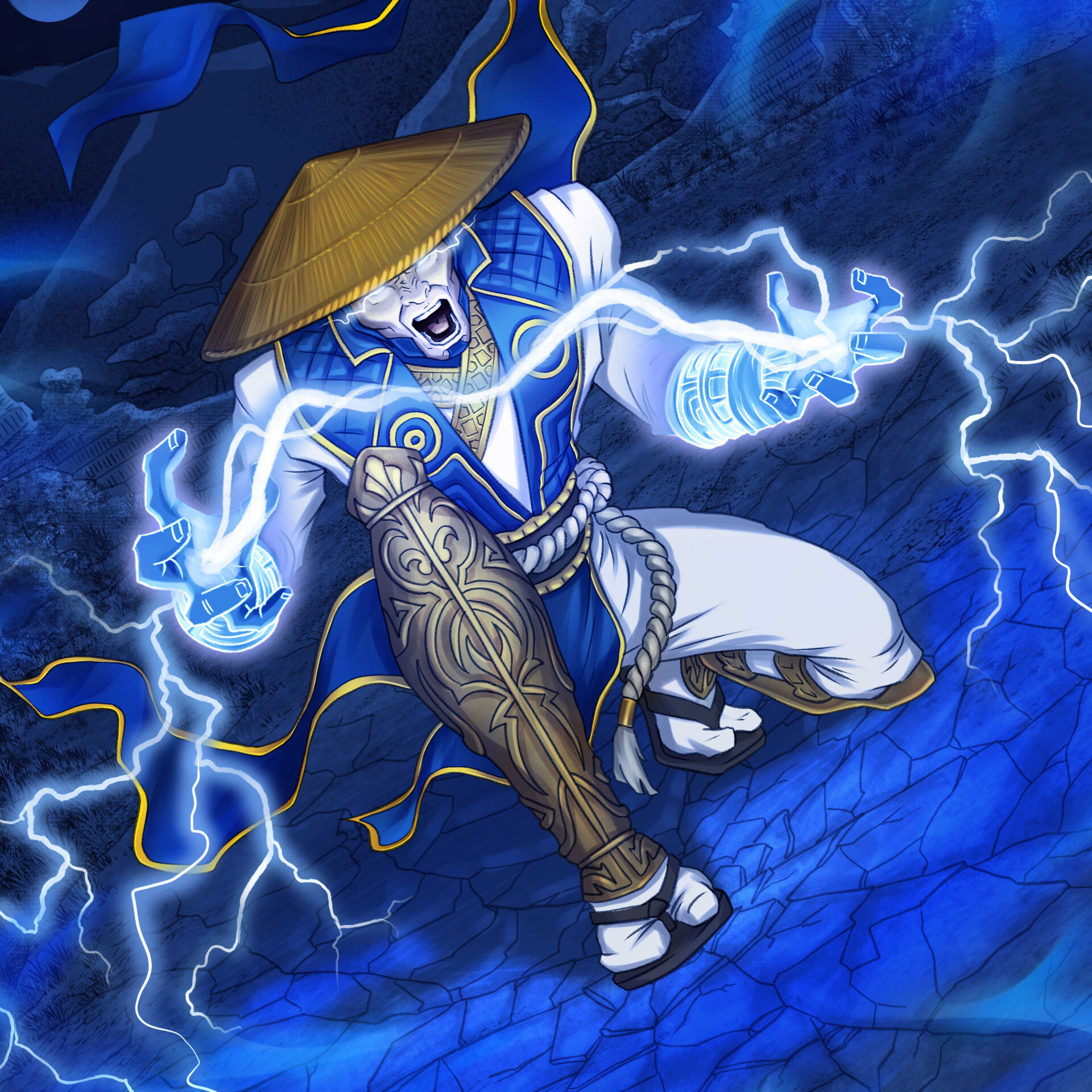 ArtStation - Raiden the god of thunder