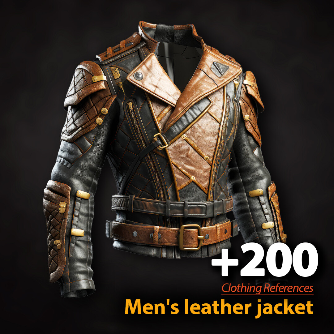 ArtStation - +200 Men's leather jacket. Clothing References, 8K Resolution