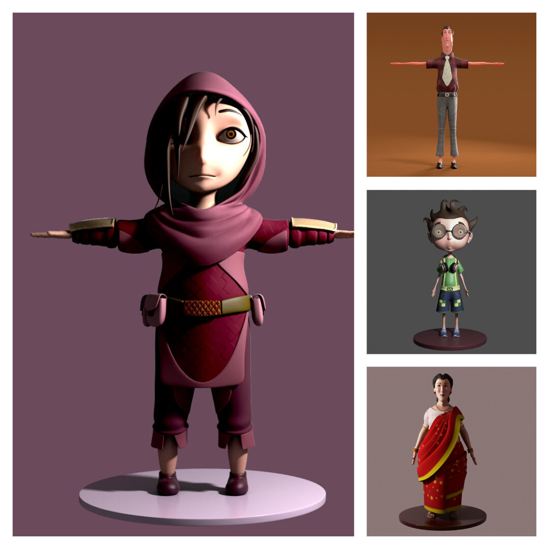 ArtStation - 3d cartoon characters