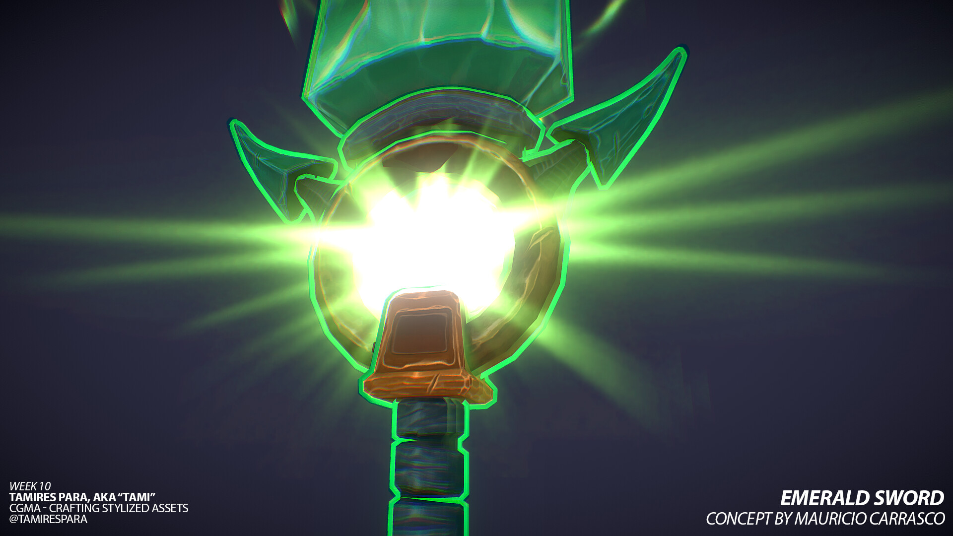 ArtStation - Low Poly Handpainted Emerald Sword