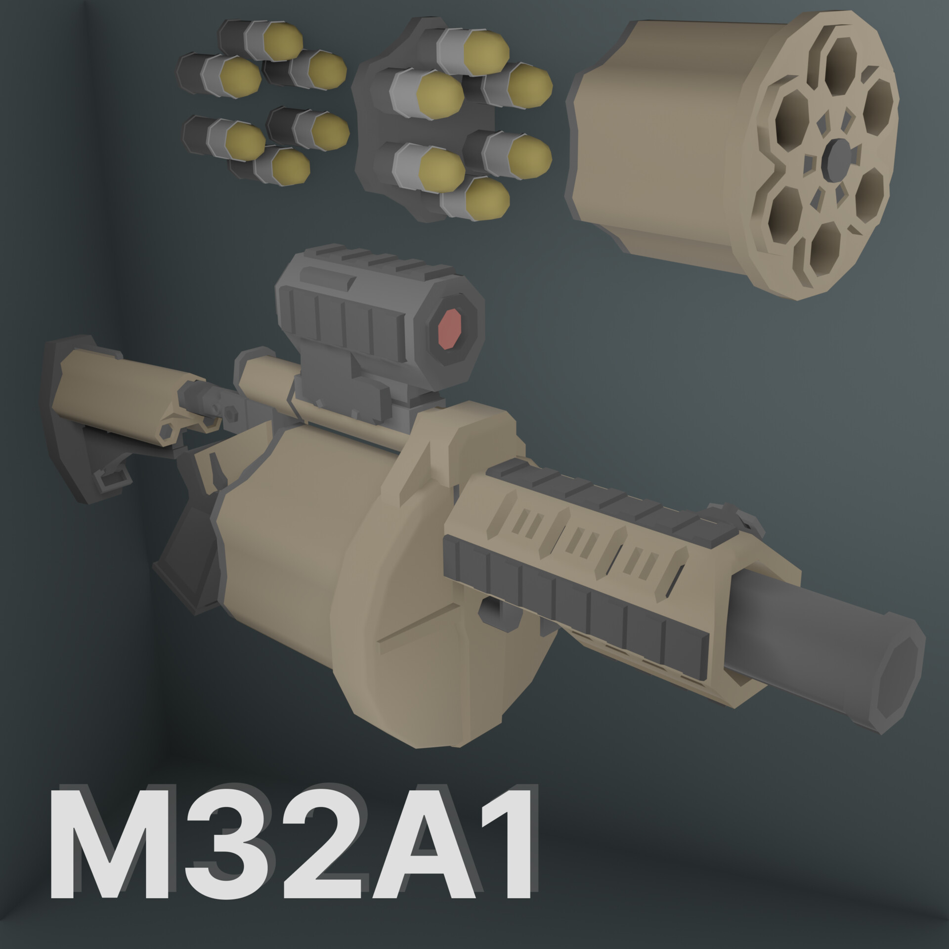 ArtStation - Milkor M32A1 MSGL