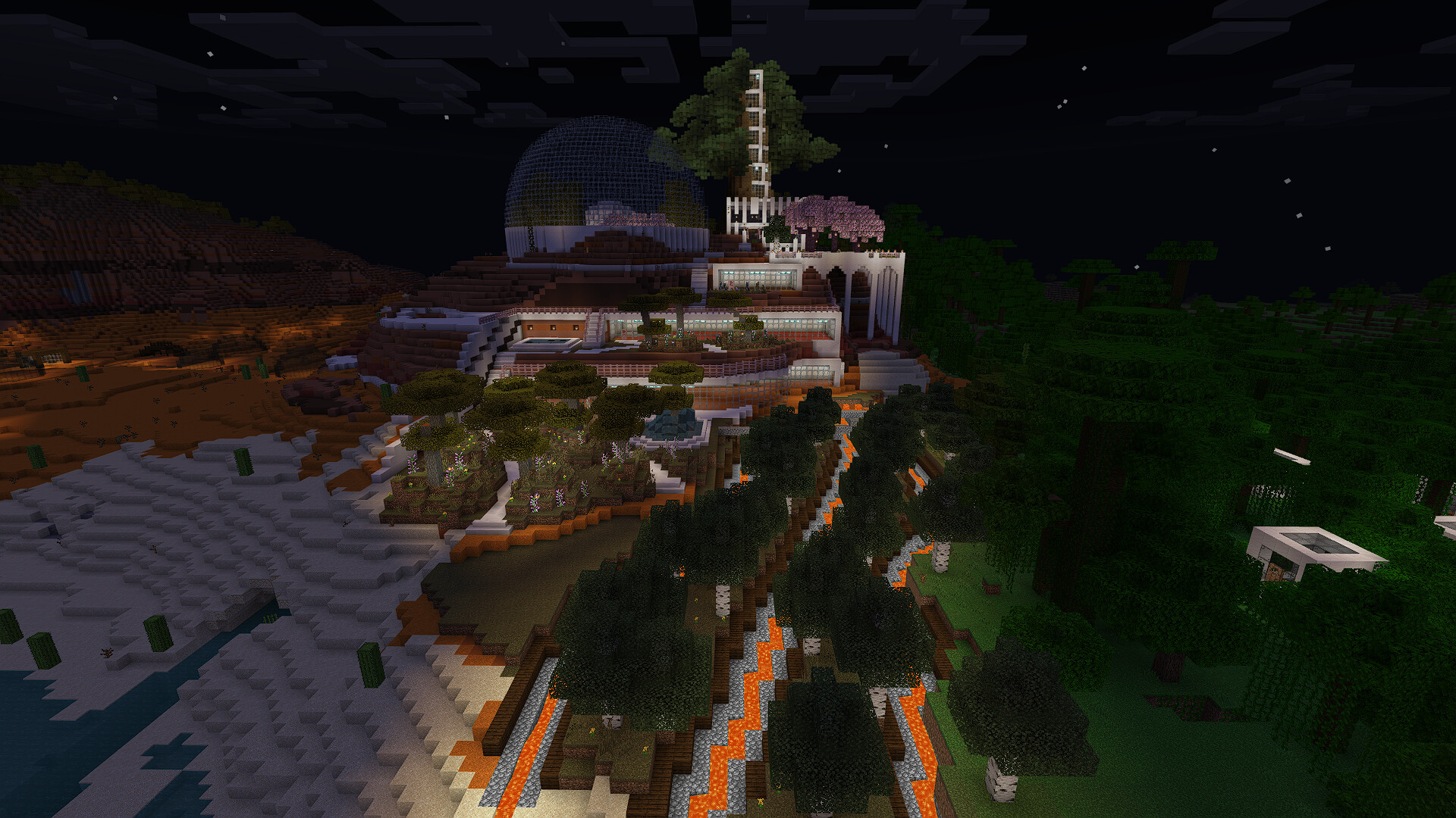 ArtStation - Minecraft location: "Contemporary vs nature"