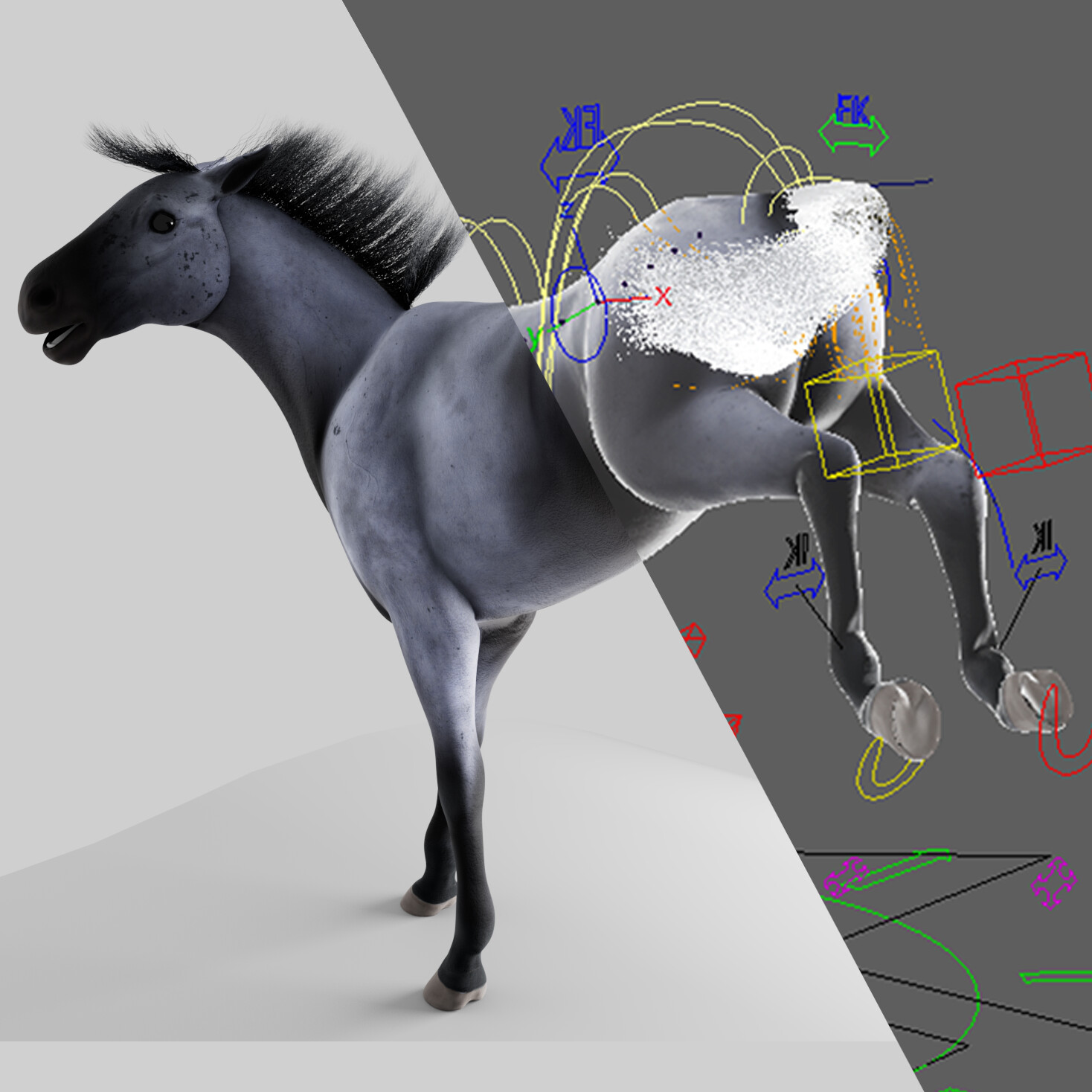 ArtStation - Horse model + rig