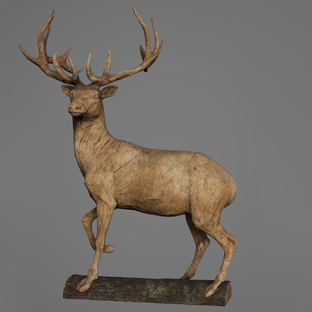 ArtStation - Deer sculpture