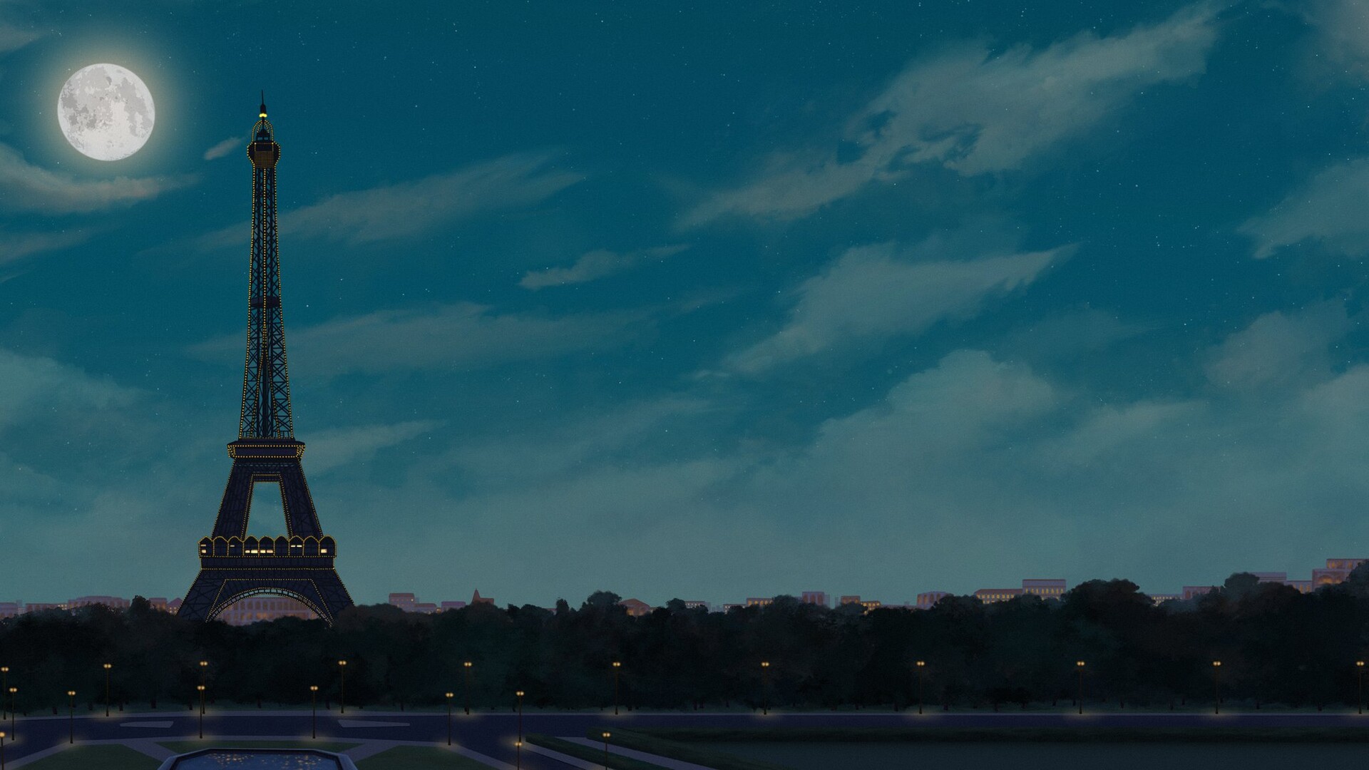 ArtStation - 'Flying Bus' animation backgrounds