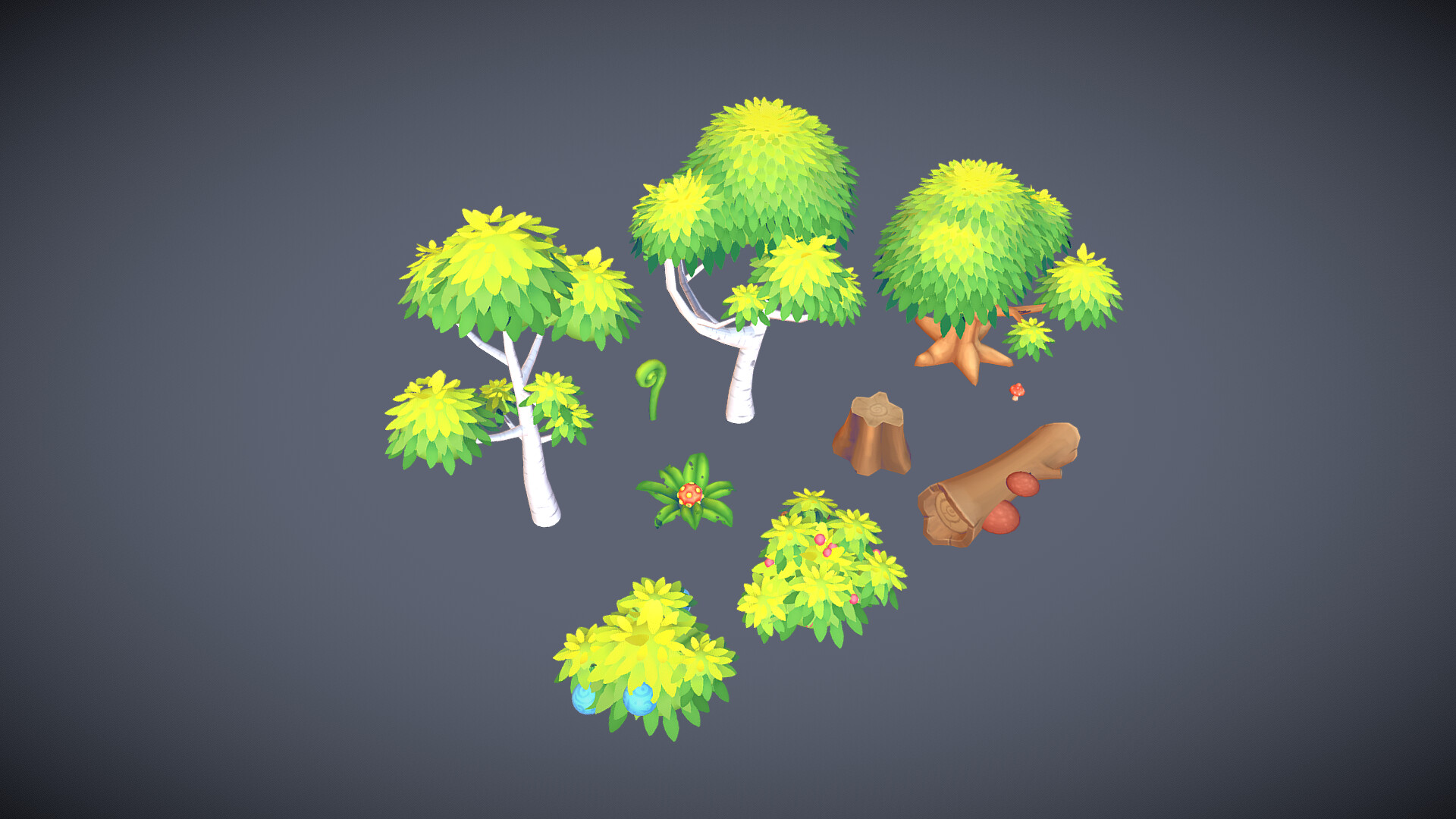 ArtStation - Stylized Forest Assets