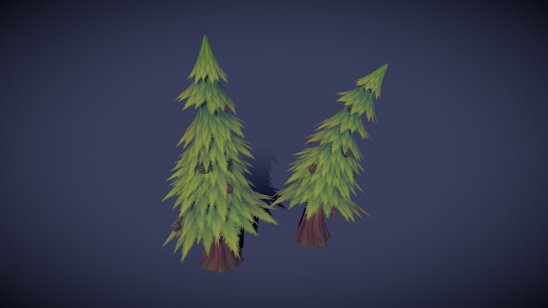 ArtStation - Stylized Pine Trees