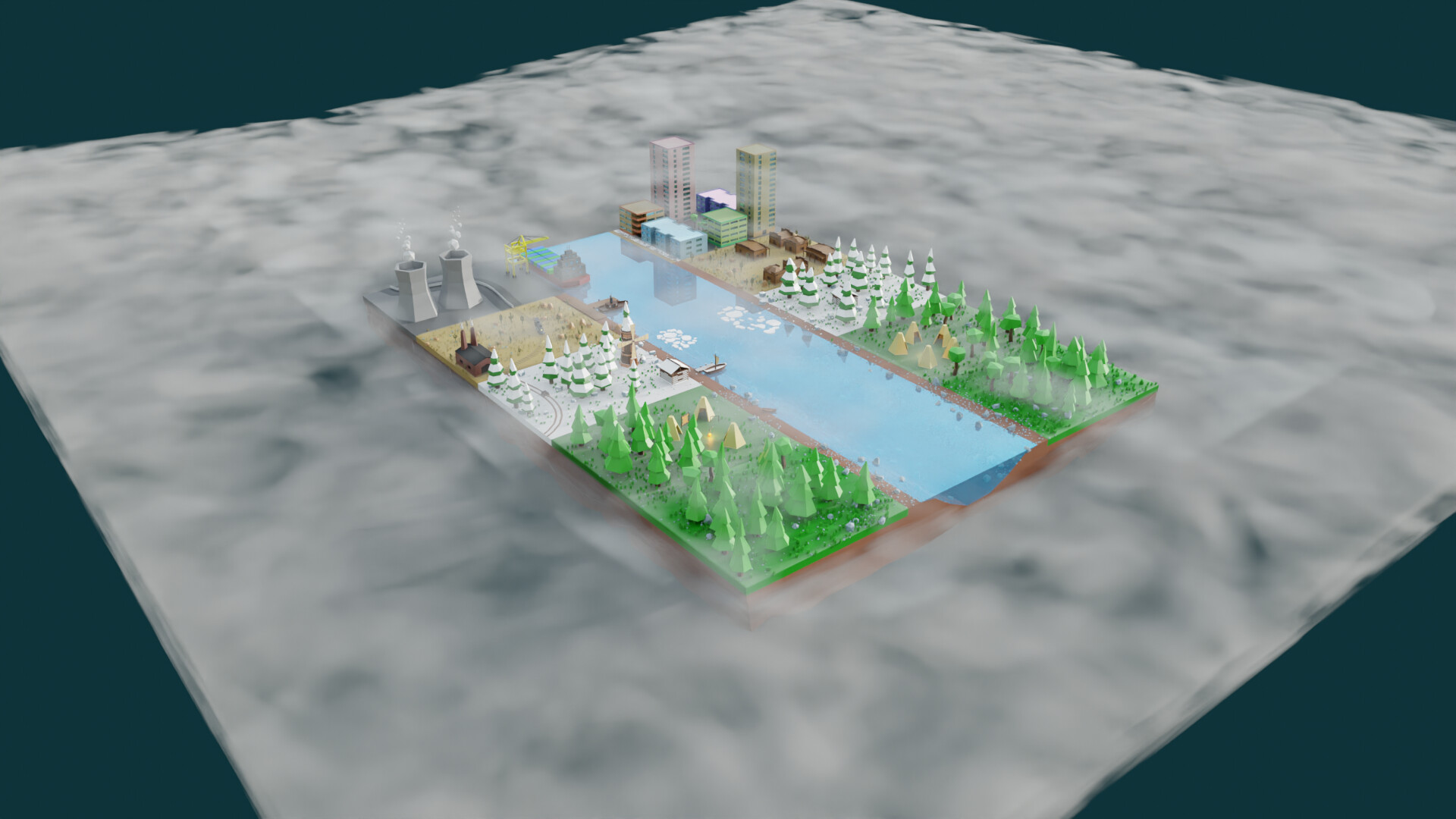 ArtStation - Low Poly Earth Evolution