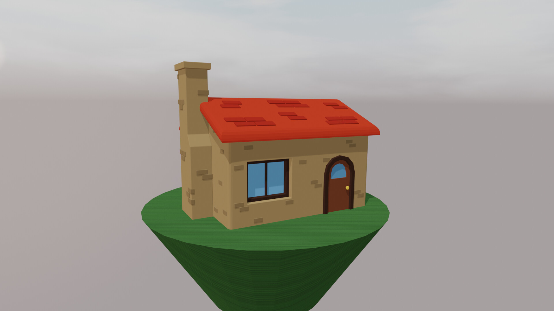 ArtStation - My first Simple Low Poly House