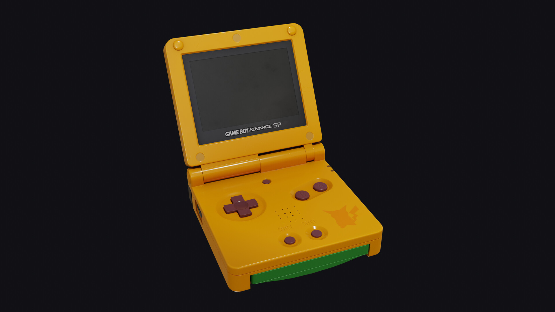 ArtStation - Gameboy Advance SP Pikachu Edition