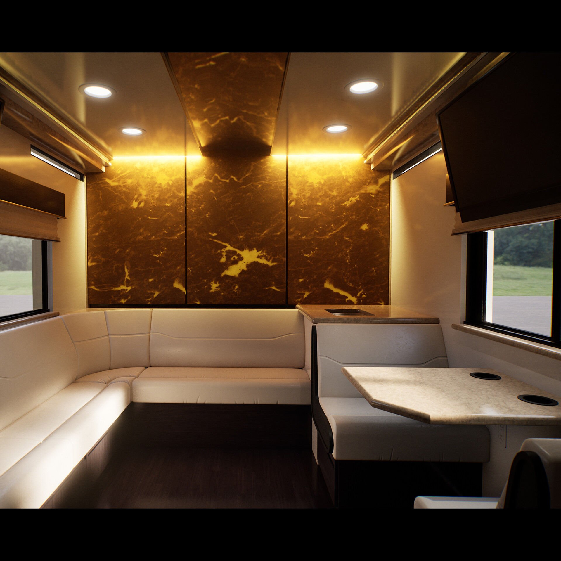ArtStation - UE5 Custom Tour Bus Interior Nightscape Visions