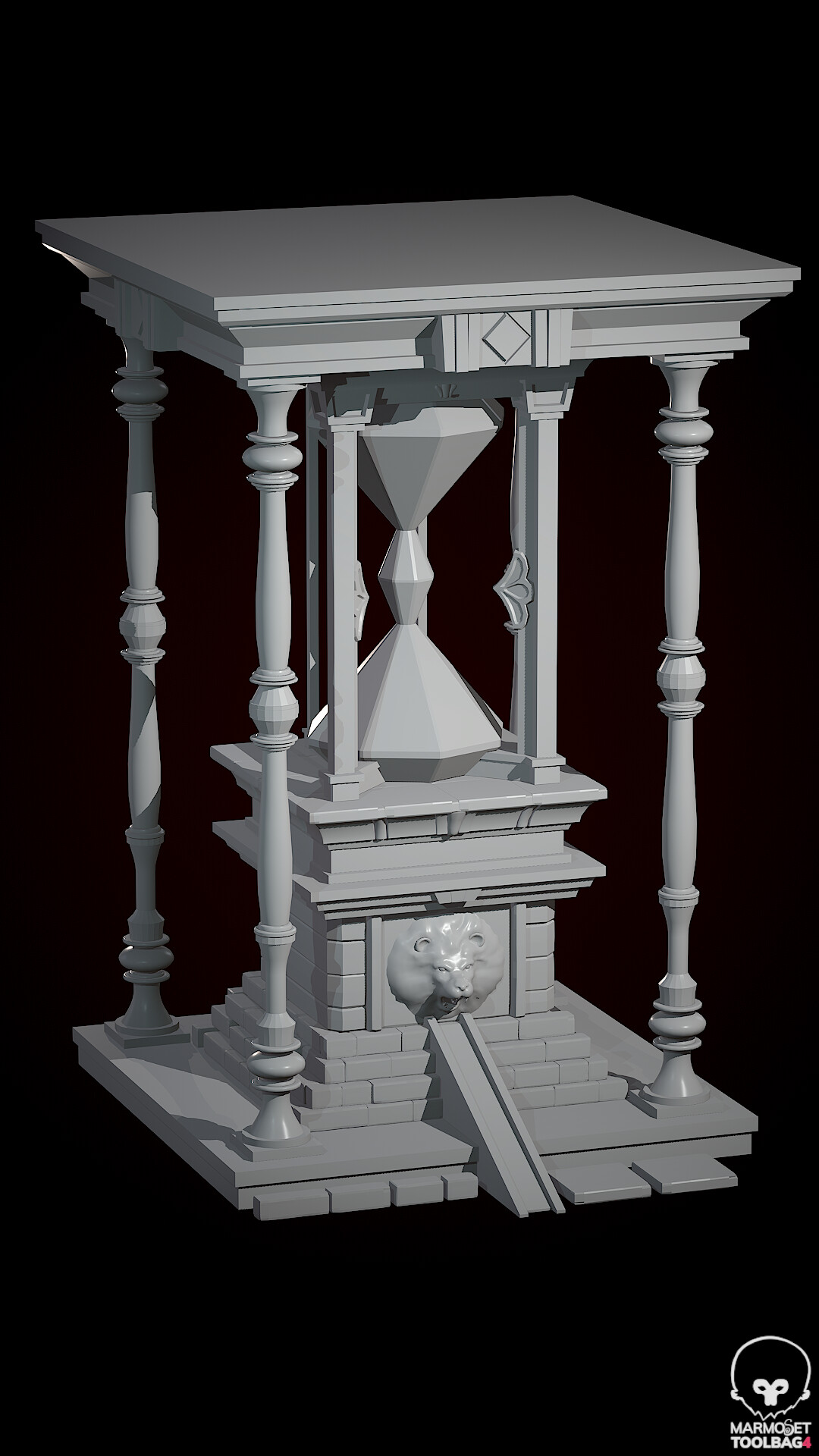 Artstation Hourglass Collumn Wip