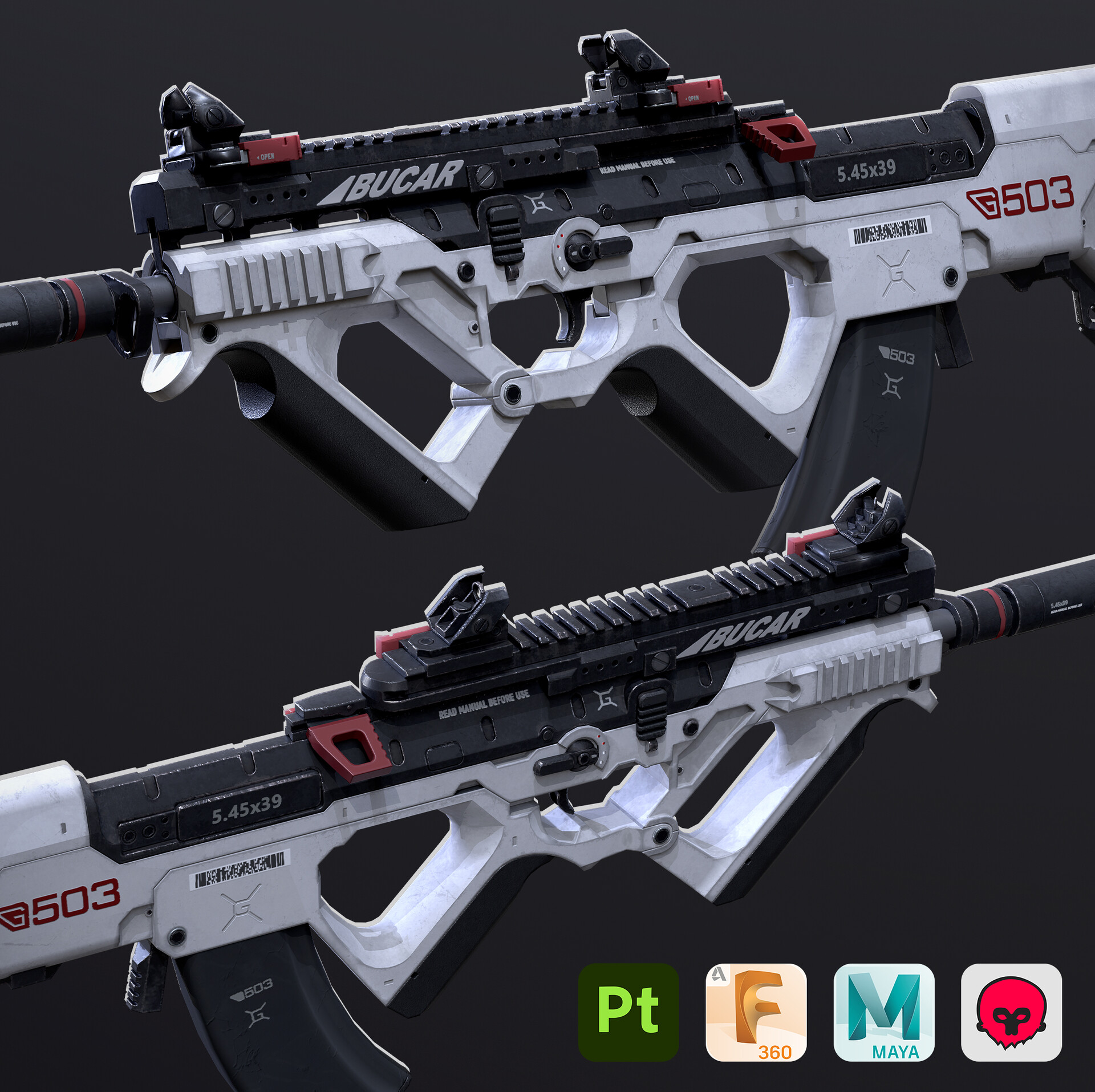 ArtStation - Sci-Fi Rifle "Bukar"