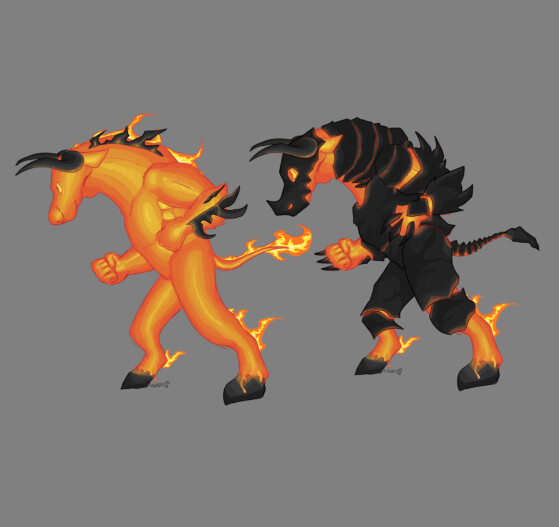 ArtStation - lava minotaurs