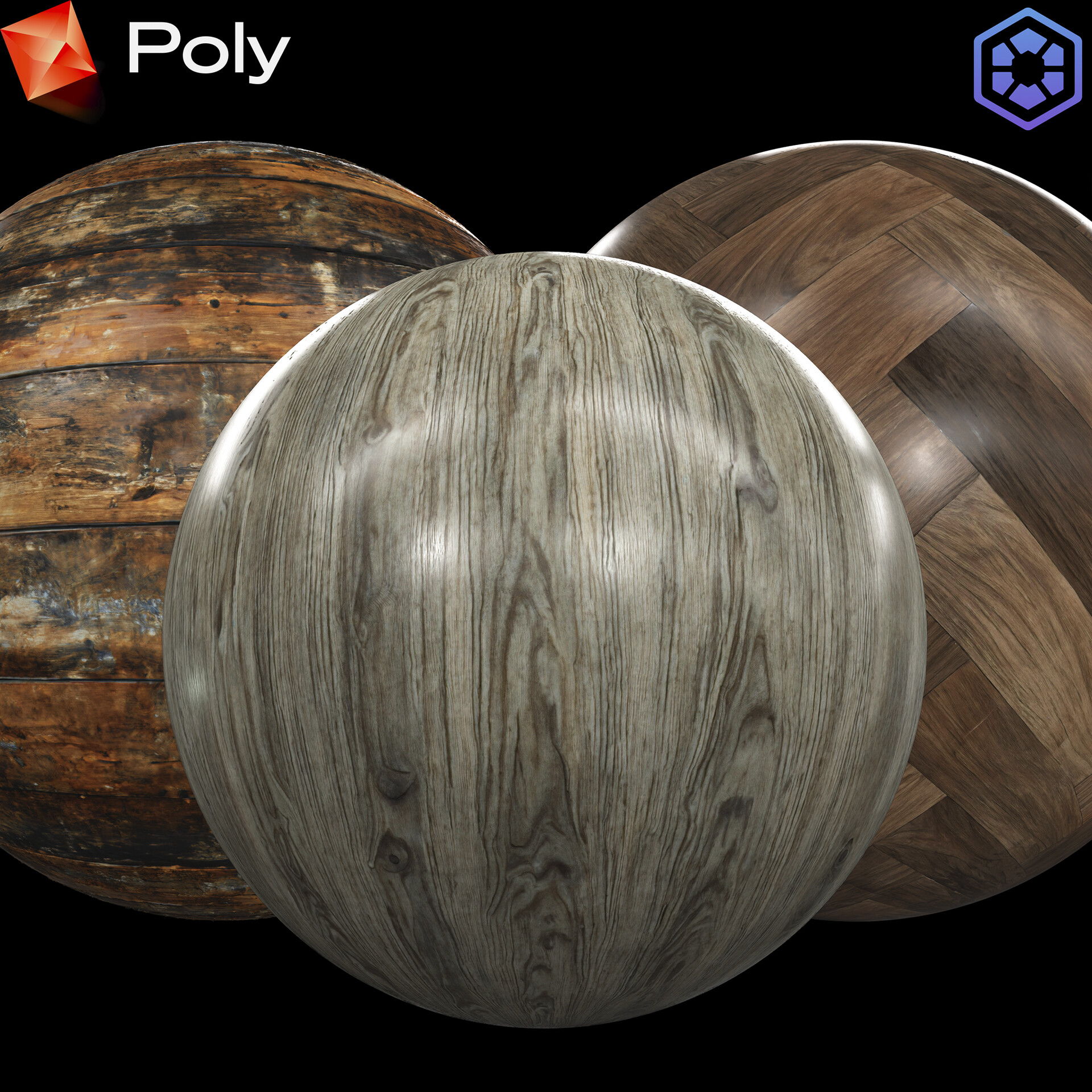 ArtStation - Poly 50 Textures Wood Pack