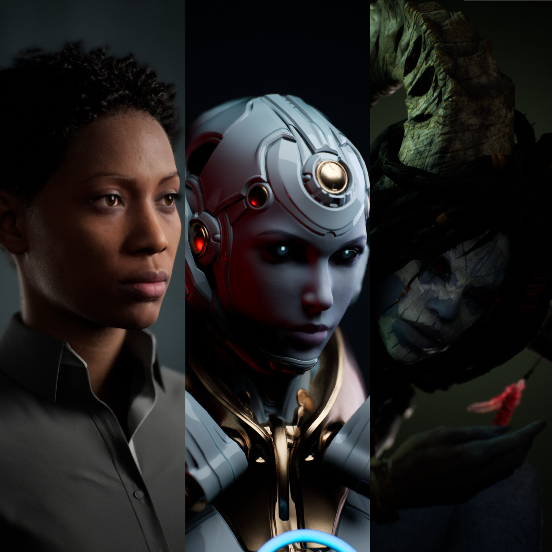 ArtStation - Portrait Lighting Practice: Realistic, AI Gone Rogue, The Hunter