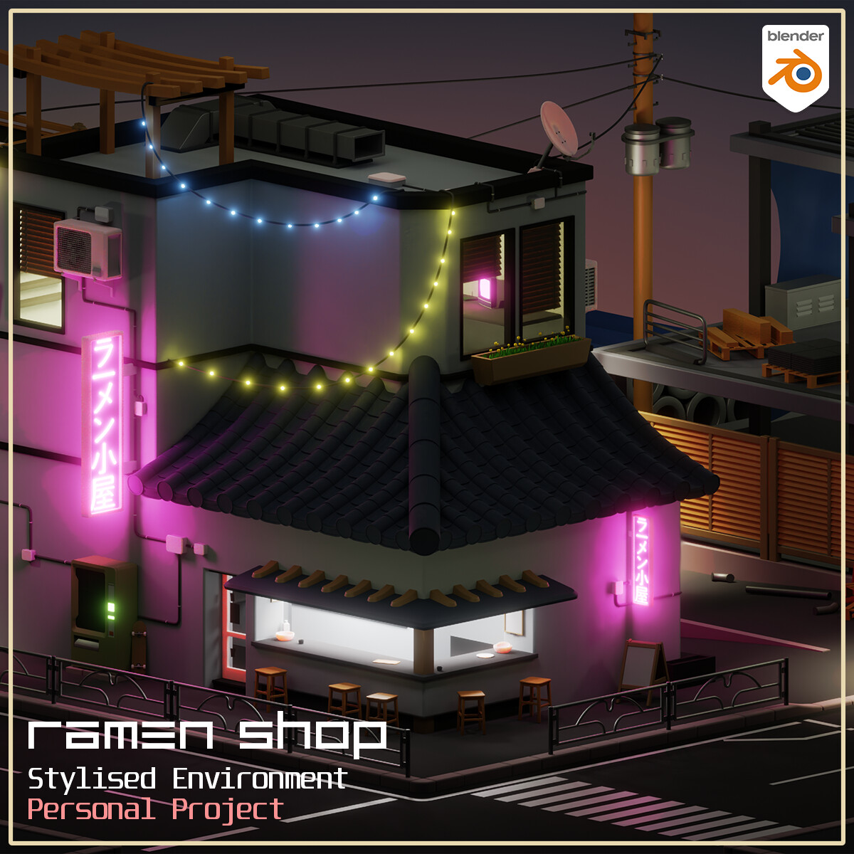 Peter Meeks - Stylised Ramen Shop