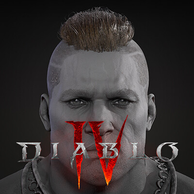 ArtStation - Diablo IV - Barbarian Mohawk Hair