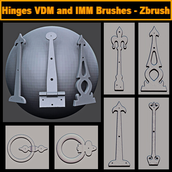 ArtStation - Hinges VDM and IMM Brushes - Zbrush