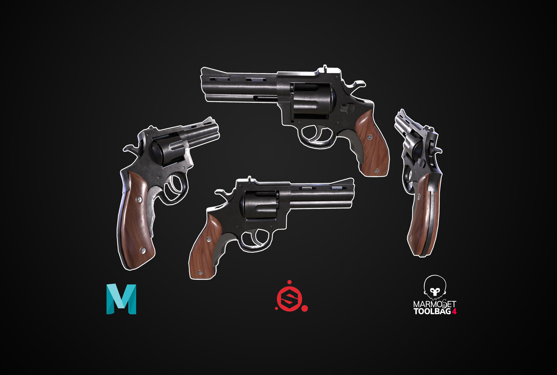 ArtStation - Revolver Low Poly Game Ready Asset