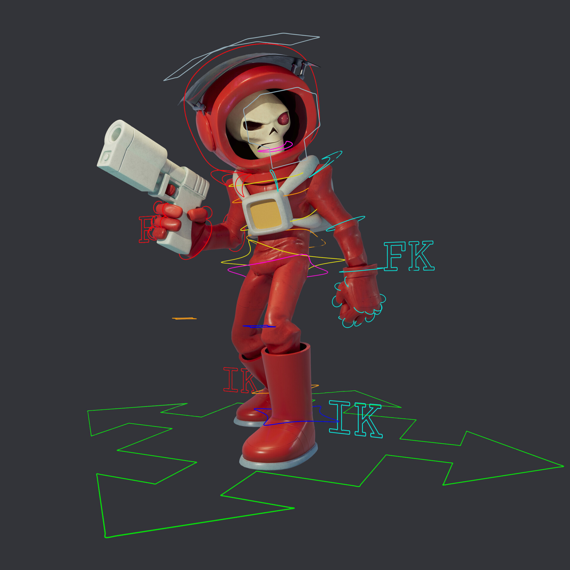 ArtStation - Skull Chaser Rig (WIP)