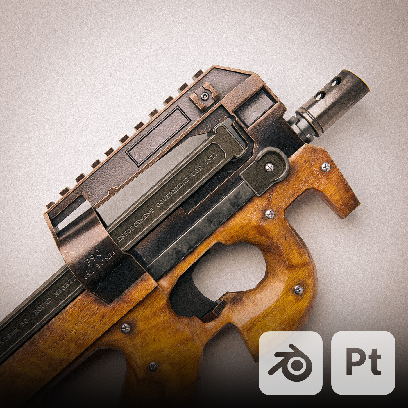 ArtStation - Wood P90