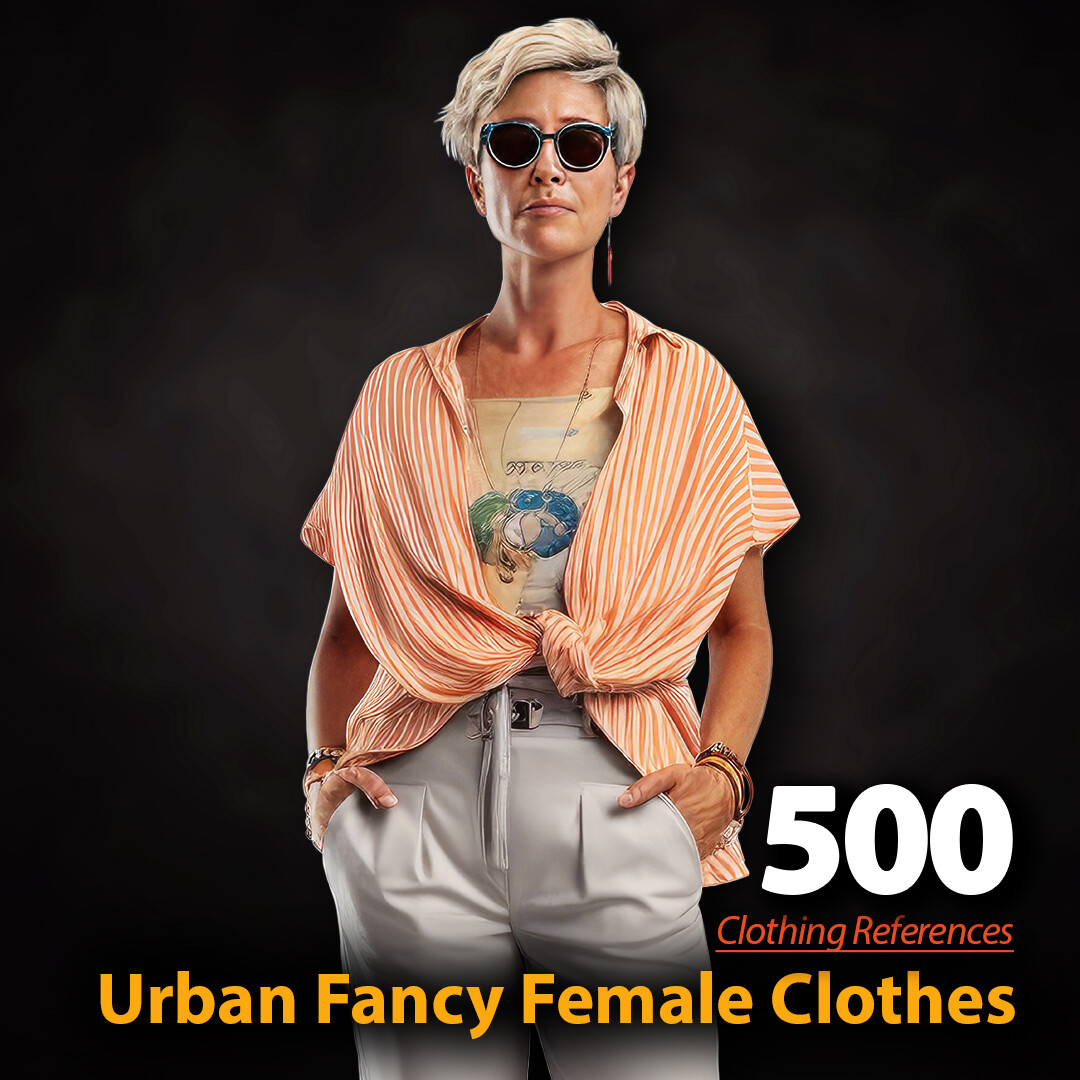 ArtStation - 500 Urban Fancy Female Clothes. Character References, 8K ...