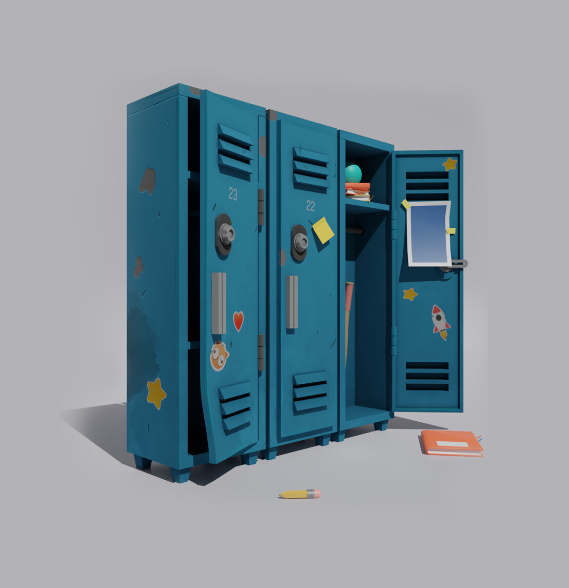 ArtStation - stylized locker