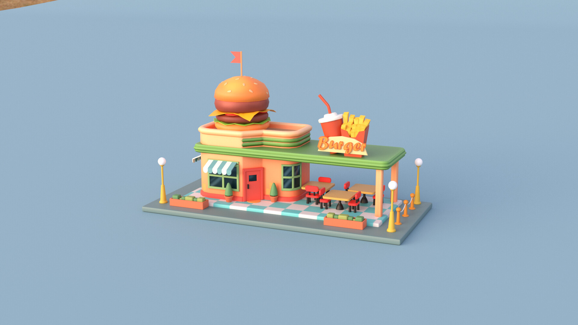 ArtStation - Burger Shop