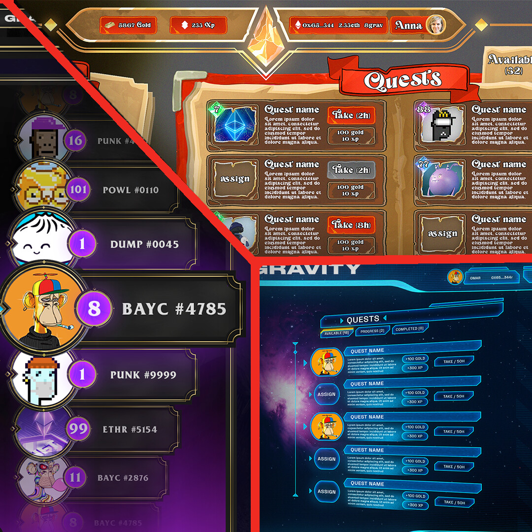 ArtStation - Crypto game user interface concept